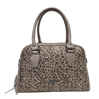Coveri Collection Sac de rangement pour femme en cuir synth&eacute;tique l&eacute;opard, poign&eacute;es doubles et bandouli&egrave;re r&eacute;glable, design &eacute;l&eacute;gant, dimensions 33 x 23 x 13 cm, avec pl