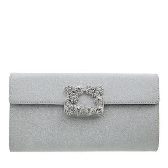 Roger Vivier Clutches - Flower Buckle Clutch - Gr. unisize - in Silber - f&uuml;r Damen