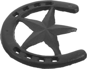 Cabilock Gusseisen Hufeisen Wanddekoration Retro Vintage Hufeisen Wandbehang Stabile Metall Deko F&uuml;r Wohnzimmer B&uuml;ro Garten Und Schlafzimmer