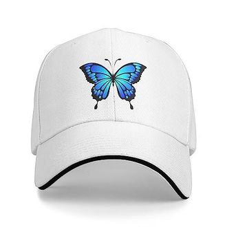 Generic Casquettes Sport Papillon Bleu Casquette Athlétique Chapeau Protégeant Soleil pour Extérieur Course À Pied Homme