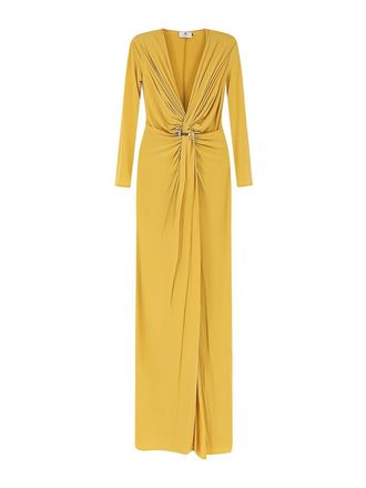 Elisabetta Franchi Maxi Robe - Jaune Clair