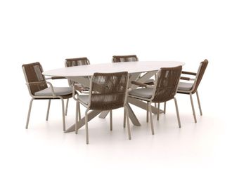 Bellagio la vita attrattiva Bellagio Caronia/Furato ellips 240 cm Gartenmöbel-Set 7-teilig stapelbar