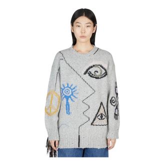 Stella McCartney Folklore Embroidery Sweater - - Knitwear - Damen - Grau - M