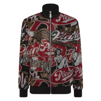Philipp Plein Homme, Sweatshirts et sweats &agrave; capuche, Multicolore, Taille: 2XL Veste de surv&ecirc;tement Beers Stones