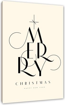 Pixxprint Weihnachts Collection - Schriftzug II als, Gr&ouml;&szlig;e: 60x40cm, Leinwandbild, fertig gespannt, Wandbild, Dekoration, Kunstdruck, kein Poster