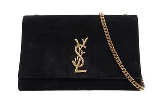 Saint Laurent Black Suede Kate Bag