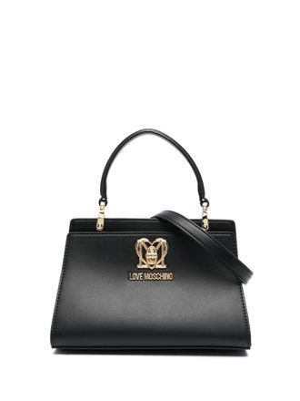 Love Moschino sac &agrave; bandouli&egrave;re &agrave; plaque logo - Noir