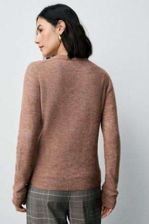 Next Rundhalspullover Bestickter Rundhalspullover aus Wollgemisch (1-tlg)