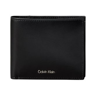 Calvin Klein Homme, Accessoires, Noir, Taille: ONE Size Portefeuille Bifold avec Logo en Relief et Porte-Monnaie