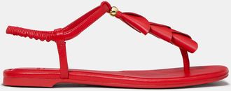 Kate Spade New York Kate Spade Lily Zehentrenner-Sandale f&uuml;r Frauen in Erbst&uuml;ck Tomate, Gr&ouml;&szlig;e: 37.5 | Leder