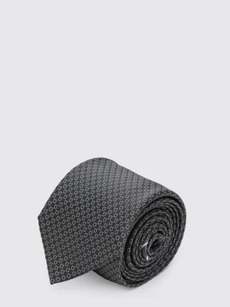 Ferragamo Gancini Krawatte aus reiner Seide mit Jacquard-Monogramm-Muster