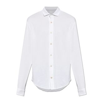 Eleventy Hemdkragen mit Kontrastbesatz aus Baumwolle - - Shirts - Herren - Wei&szlig; - 2XL