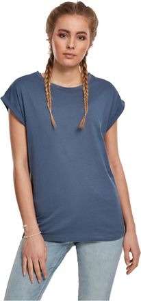 Urban Classics Damen T-Shirt Ladies Extended Shoulder Tee, T-Shirt mit &uuml;berschnittenen Schultern, aus Baumwolle, erh&auml;ltlich in vielen Farben, Vintageblue, 4XL