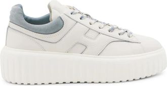 Hogan Low-Top Sneaker - White And Light Blue Leather Sneakers - Gr. 36,5 (EU) - in Wei&szlig; - f&uuml;r Damen