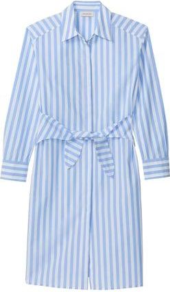 Calvin Klein Robe &agrave; nouer &agrave; rayures en coton