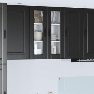 vidaXL vidaXL Armoire de cuisine Noir 60 x 31 x 80 cm Bois ding&eacute;nierie