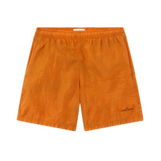 Stone Island Nylon Metal Badeshorts - - Swimwear - Herren - Orange - S