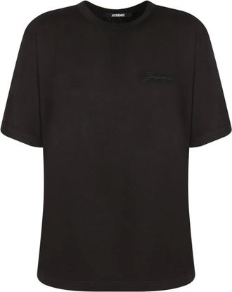 Jacquemus Femme, Tops, Noir, Taille: 36 FR T-Shirt Pliss&eacute;