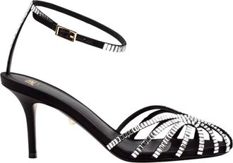 Alev&igrave; Femme, Chaussures, Noir, Taille: 38 EU Penelope Xtal 75 Roger Satin Sandal