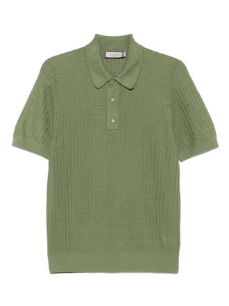Canali Strukturiertes Poloshirt - Gr&uuml;n