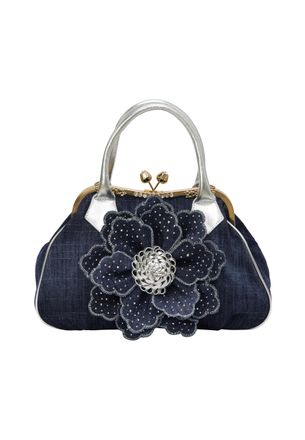 Usha Handtasche Handtasche Frauen Silberner Denim