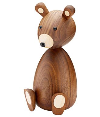 Lucie Kaas Papa Bear Holzfigur, Holz, Braun, 23,5cm