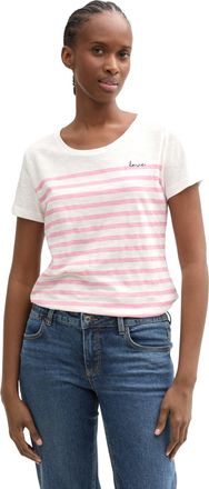 Tom Tailor Tom Tailor T-Shirt mit Print, Whisper White, L