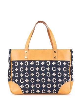 Celine sac &agrave; main C Macadam en jean (2001) - Bleu