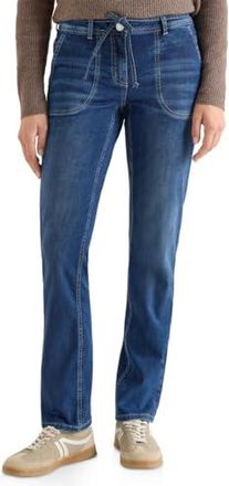 Cecil 3817428 Jeans à Jambe Droite, Mid Blue Wash 34 W x 28 L pour Femme