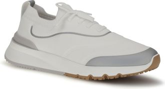 Brunello Cucinelli Techno Cotton Knit Sneaker - White