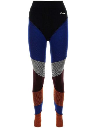 Chloé legging à taille haute - Bleu