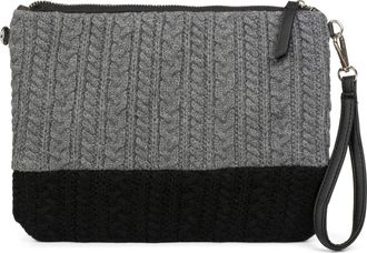 styleBREAKER Clutch Strick Clutch mit Zopfmuster