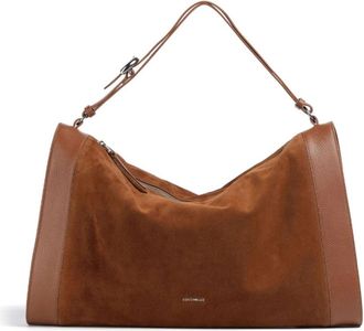 Coccinelle Femme, Sacs, Brun, Taille: ONE Size Elinor Suede Bimaterial Large