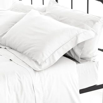 Catherine Lansfield Sateen White Set Oberlaken + Kissenbezug + Spannbettlaken 210 x 280 + 50 x 155 + 135 x 200 cm