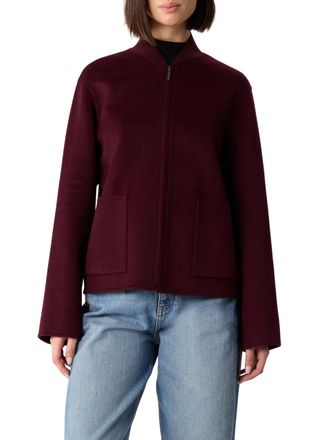 Comma Bomberjacke aus Doubleface-Wolle