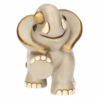 Thun Elefant Elly aus Keramik, handverziert, große Version, 15 x 11,2 x 14,8 cm