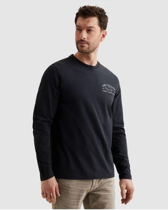 PME Legend Langarmshirt mit gesticktem Markenlogo