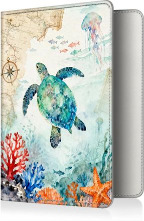 Fintie Reisepass Impfpass Schutzh&uuml;lle - Premium Kunstleder Reisepassh&uuml;lle Travel Organizer mit RFID-Blockier f&uuml;r Kreditkarten, Ausweis, Reisedokumente Damen 