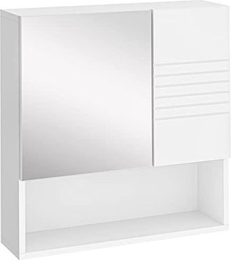 Kleankin Armoire de Toilette, Armoire de Toilette Murale, 54x15x55cm, Blanc