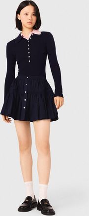 Maje Kurzer Rock Mit Gummizug - Marineblau - Maje