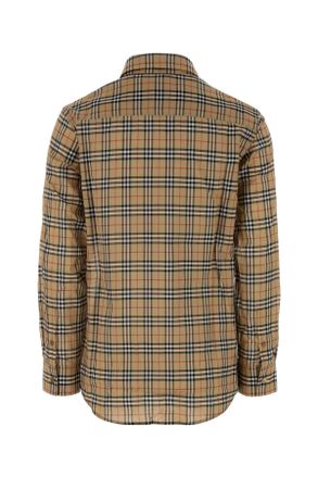 Burberry Womens Embroidered Cotton Shirt Sandipcheck Exterior: Maglie Sweater