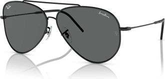 Ray-Ban unisex, Accessoires, Noir, Taille: 59 MM Lunettes de soleil Aviator Reverse