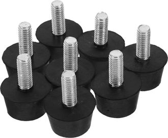 Lurrose 12stücke Möbel-nivellierfüße Zum Einschrauben Verstellbare Gummifüße Mit Schraubenmechanismus Für Tischbein-stabilisierung Bodenschutz-Polster Für Sch