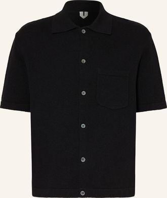 Arket Arket Strickhemd Smog Comfort Fit schwarz