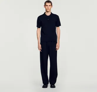 Sandro Polo en maille &agrave; manches courtes