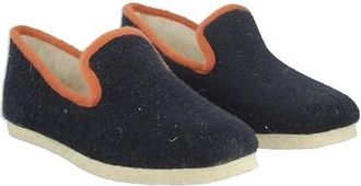 Exquise Chaussons/Charentaises chaudes et confortables en mati&egrave;re recycl&eacute;e et semelle feutre pour Homme | WILL (Marine, Syst&egrave;me Taille Chaussures EU, Adulte, 