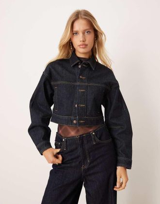 Calvin Klein Jeans Veste structur&eacute;e en jean - D&eacute;lavage indigo-Bleu marine