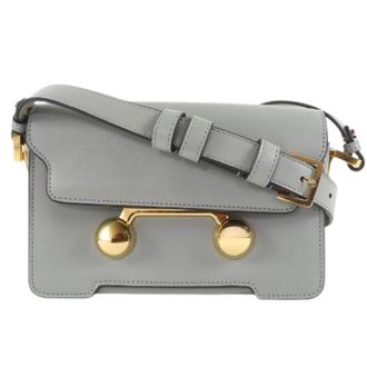 Marni Pre-owned Trunkaroo Sac bandouli&egrave;re en cuir - Femme - Pre-owned - Gris - Taille: ONE Size