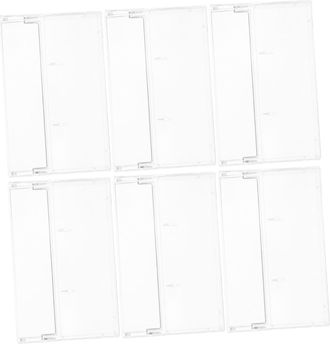 SOLUSTRE 6 St&uuml;ck Teiliges Transparenter Kassettenboxen aus Robustem Kunststoff Stapelbare Aufbewahrung f&uuml;r Retro audiokassetten Minimalistisches Design Praktis