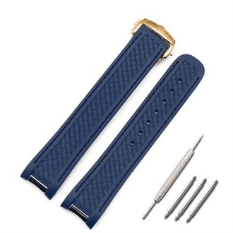 Generic F&uuml;r Hippocampus 300 AT150 8900 Meter Marine Rubber Butterfly Buckle Uhrenarmband 20 mm Silikonarmband